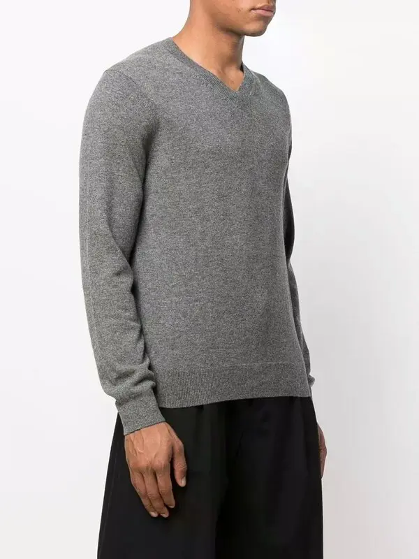 Comme Des Garçons V-neck Fine-knit Jumper