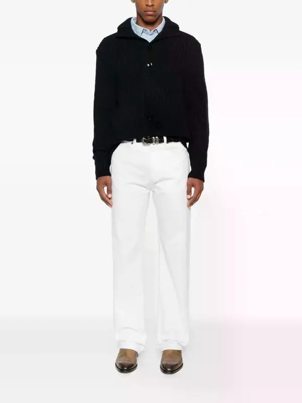 TOM FORD High-neck Ribbed Sweater With Button Placket