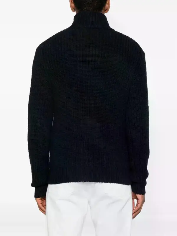 TOM FORD High-neck Ribbed Sweater With Button Placket