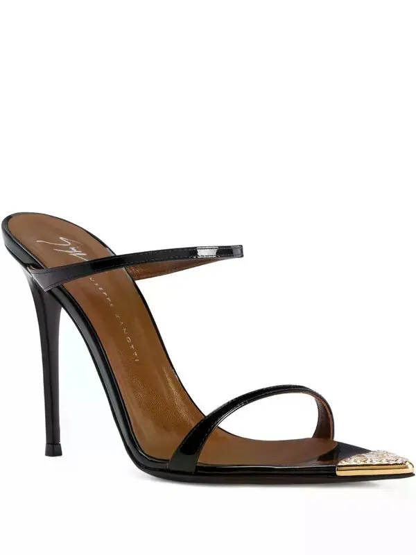 GIUSEPPE ZANOTTI 105mm Intriigo Crystal Embellished Sandals - Black