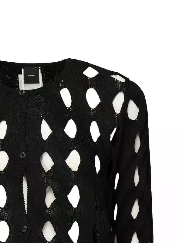 Pinko Open-knit Cardigan With Button Closure