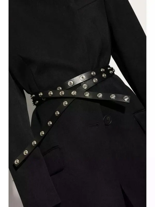 Attico Leather Belt With Press-stud Fastening - Black