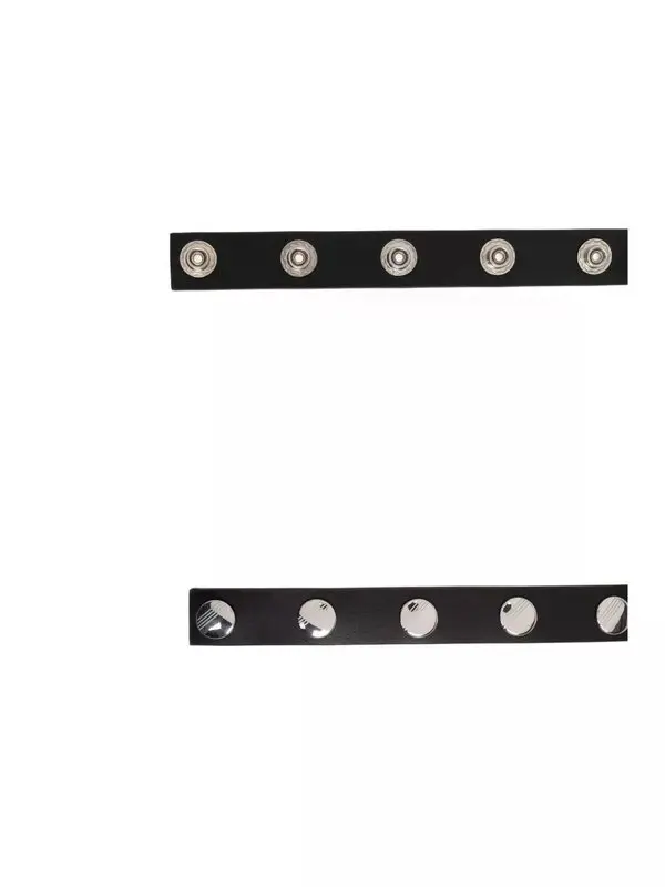 Attico Leather Belt With Press-stud Fastening - Black