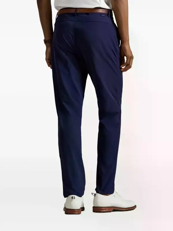 Rlx Ralph Lauren Navy Logo Patch Tailored Trousers - Blue