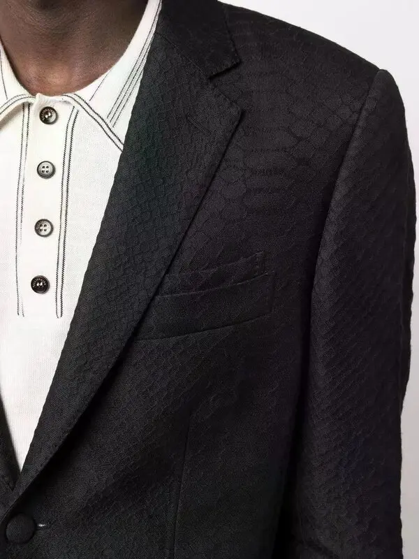 BILLIONAIRE Jaquard Crocodile-effect Tailored Blazer