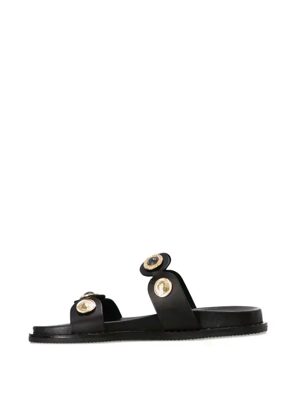KOTRIS SANDALS Embellished Double-strap Flat Sandals