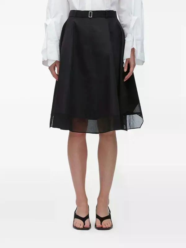 3.1 Phillip Lim Belted Layered Skirt - Black