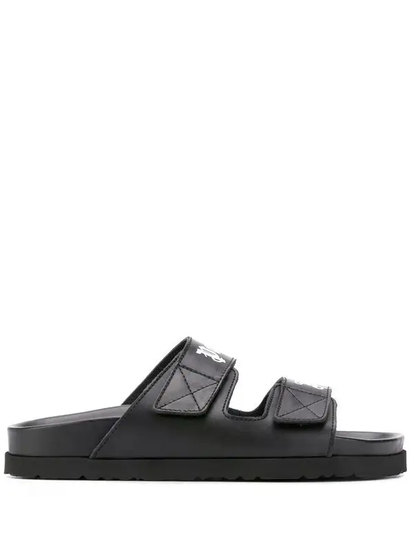 Palm Angels Touch Strap Logo Print Slides