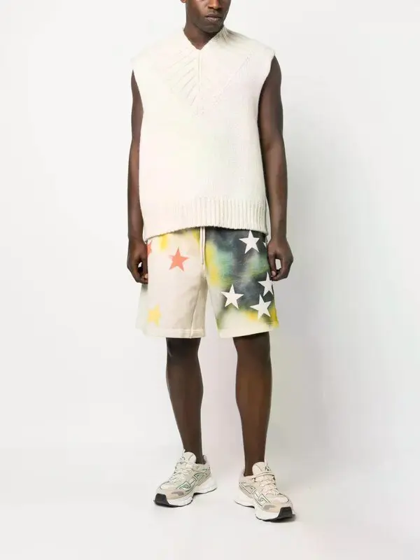 Palm Angels Star Sprayed Track Shorts