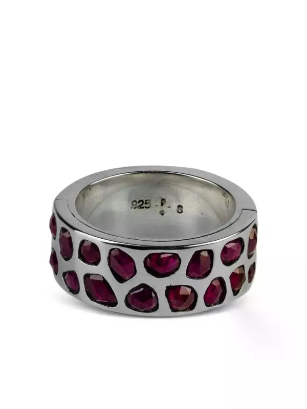 PARTS OF FOUR Sterling And Ruby Ring - Silver