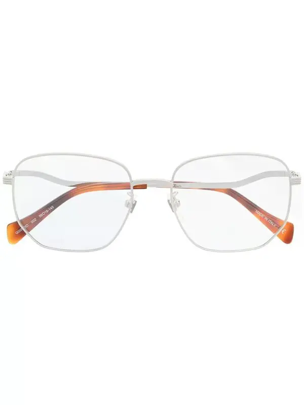 Gucci Square-frame Clear Glasses - Silver