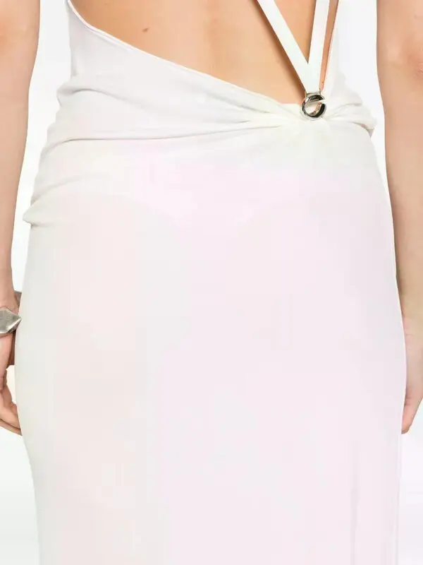 Coperni Strappy Cowl Neck Midi Dress - White