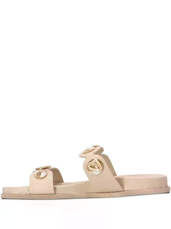 KOTRIS SANDALS Embellished Double-strap Flat Sandals