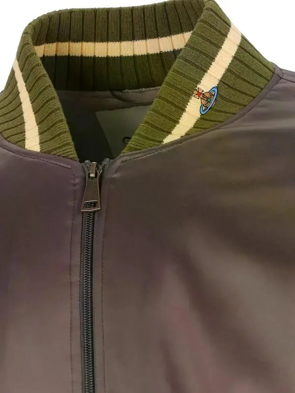 VIVIENNE WESTWOOD Zip-fastening Ribbed-trim Bomber Jacket