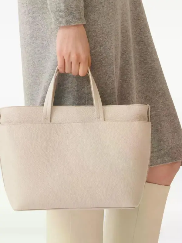 Fabiana Filippi Leather Tote Bag - Grey