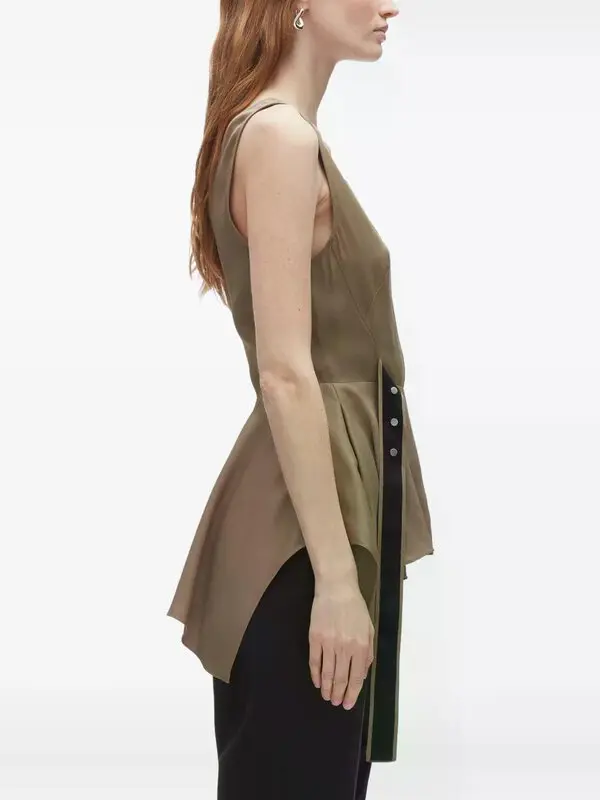 3.1 Phillip Lim Sleeveless V-neck Peplum Top