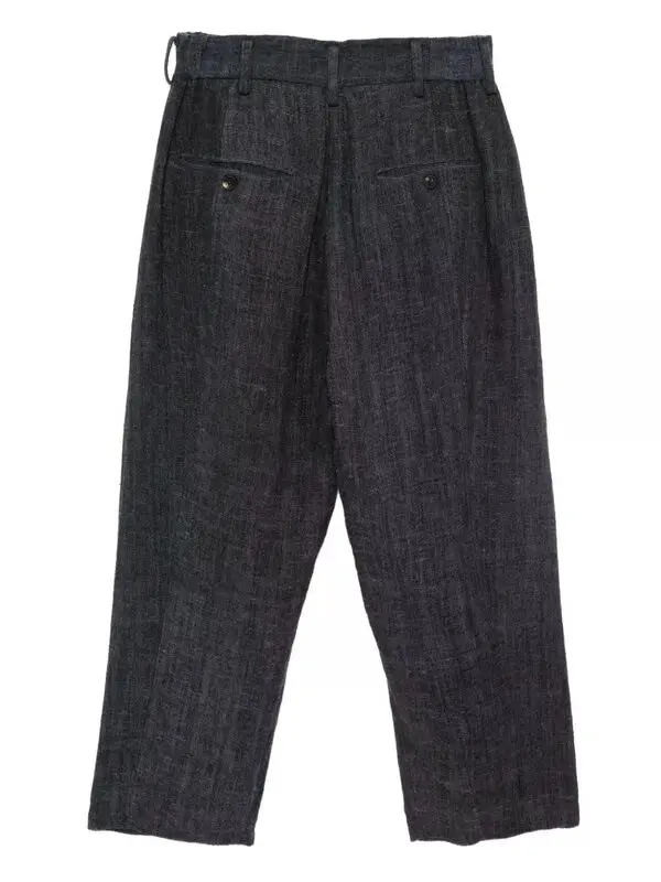 ZIGGY CHEN Charcoal Linen Trousers - Grey