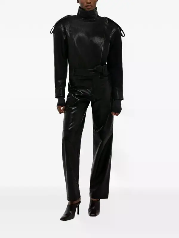 DUCIE Grained Leather Jacket
