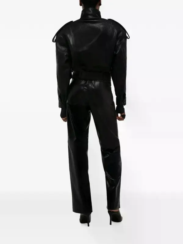 DUCIE Grained Leather Jacket