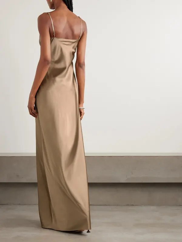 Eterne Mila Silk-blend Satin Maxi Dress