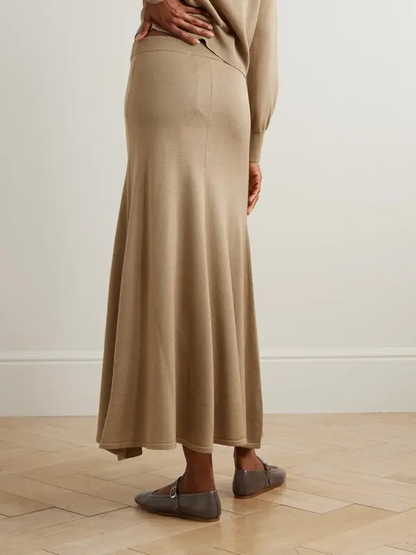 Tove Thora Merino Wool And Silk-blend Maxi Skirt
