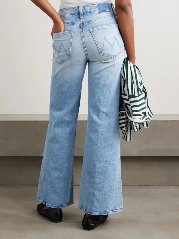 MOTHER The Tomcat Roller Sneak High-rise Wide-leg Jeans