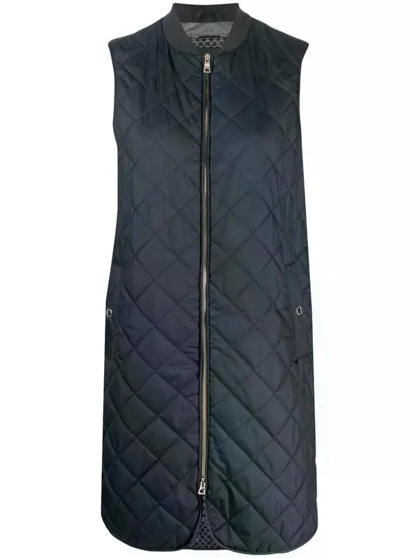 Geox Asheely Quilted Gilet - Blue