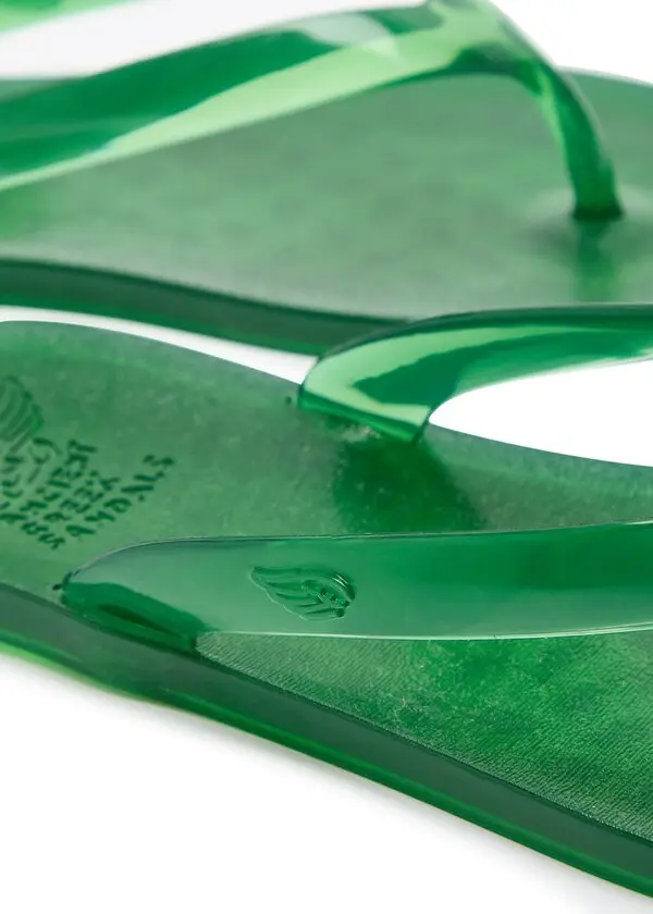 ANCIENT GREEK SANDALS Jelly Flip Flops - Green