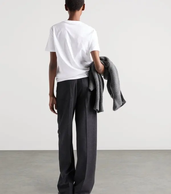 Prada Cotton Jersey Triangle T-shirt - White