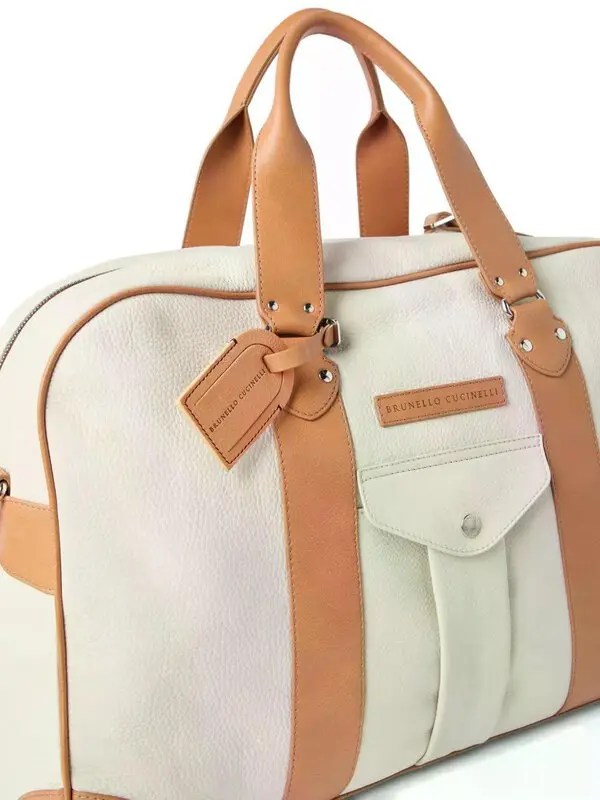 Brunello Cucinelli Leather-trimmed Street Bag