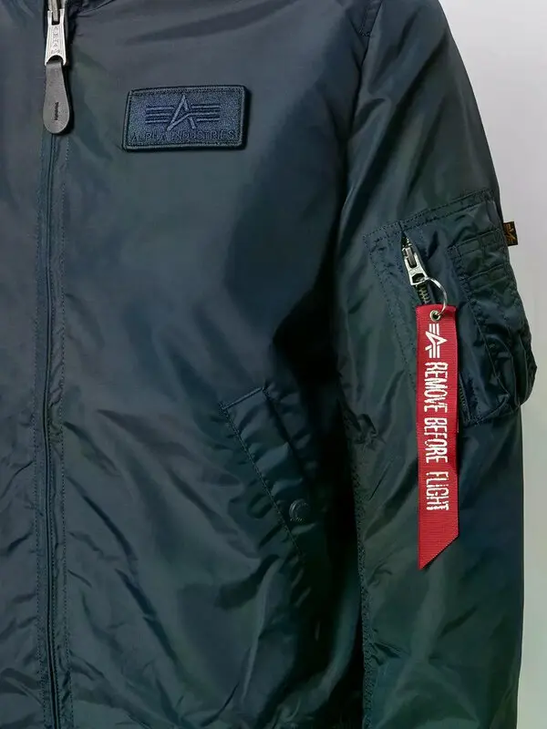 Alpha Industries Hooded Bomber Jacket - Blue