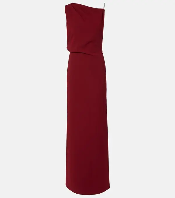 Max Mara Draped Maxi Dress - Red