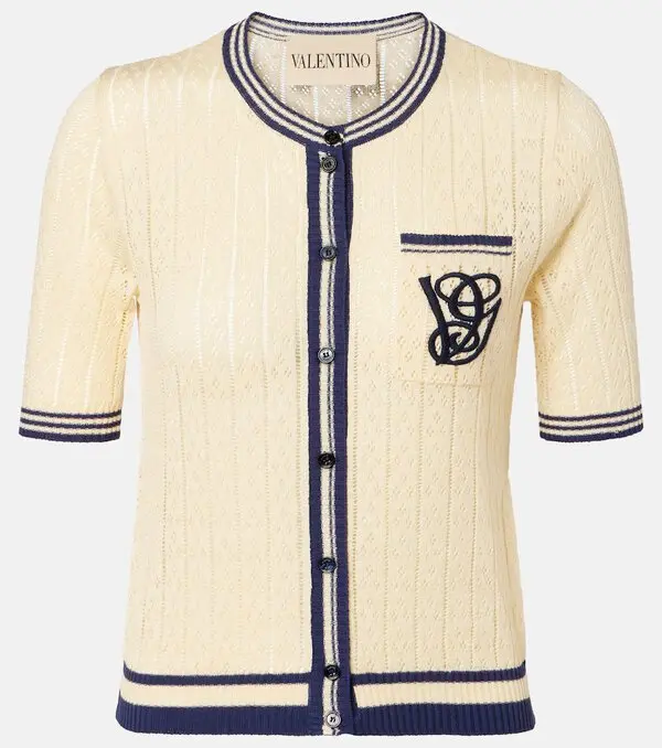 Valentino Garavani Cable-knit Cardigan - Beige