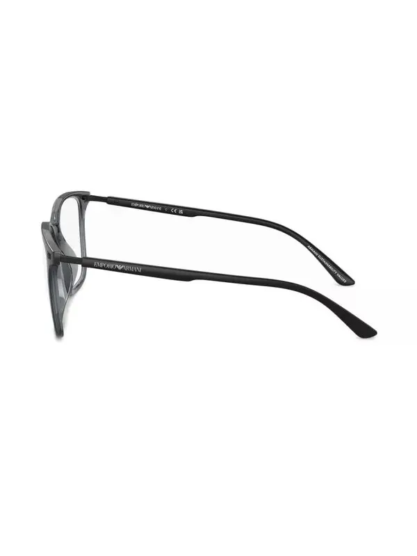 Emporio Armani Square Frame Eyeglasses - Black