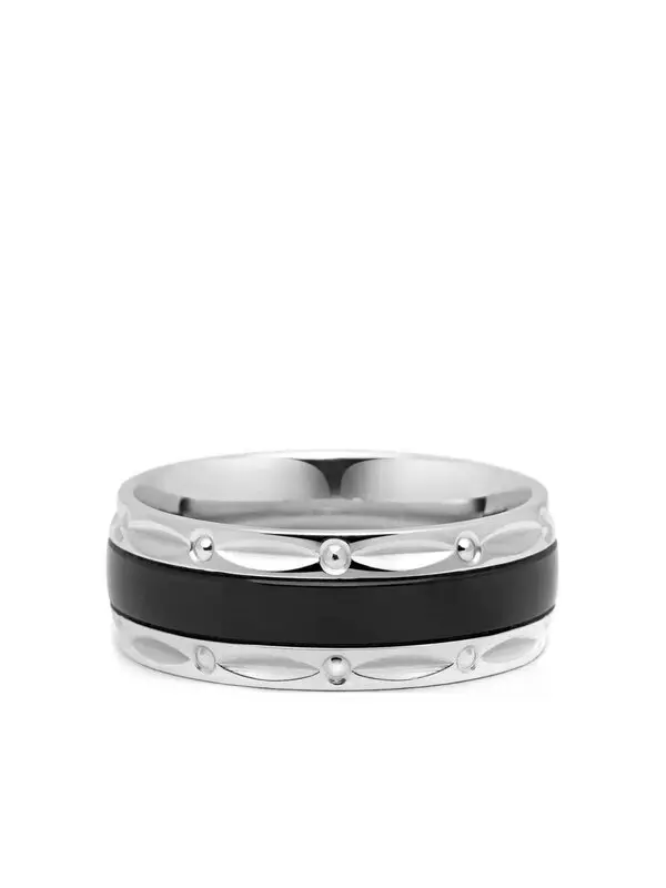 NIALAYA JEWELRY Engraved Band Ring - Silver