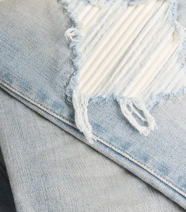 Amiri Suede Straight Mx1 Jeans - Blue
