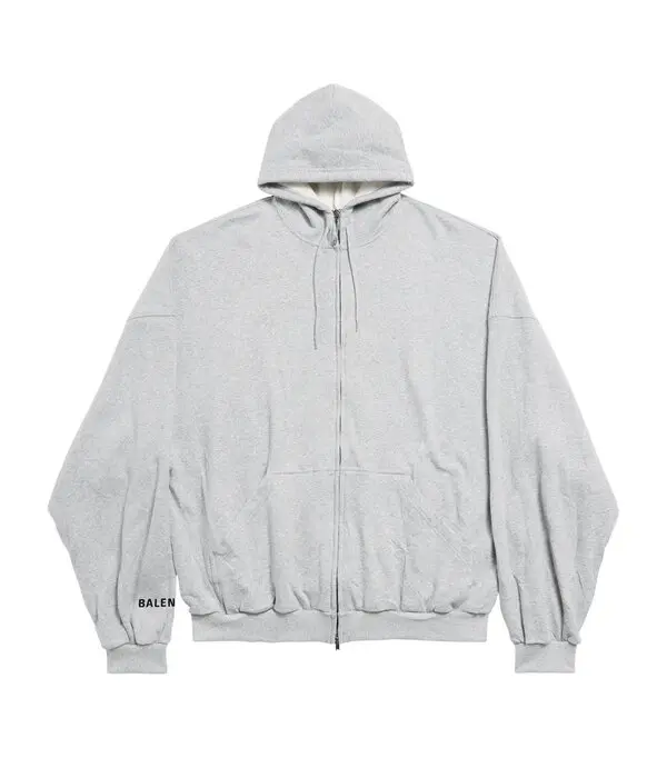 Balenciaga Oversized Alien Cotton Hoodie
