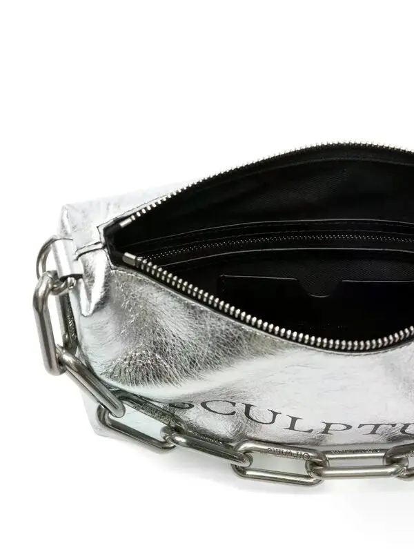 Off-White Block Pouch Leather Shoulder Bag