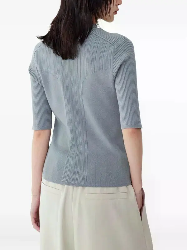 STUDIO TOMBOY Ribbed Mock-neck T-shirt