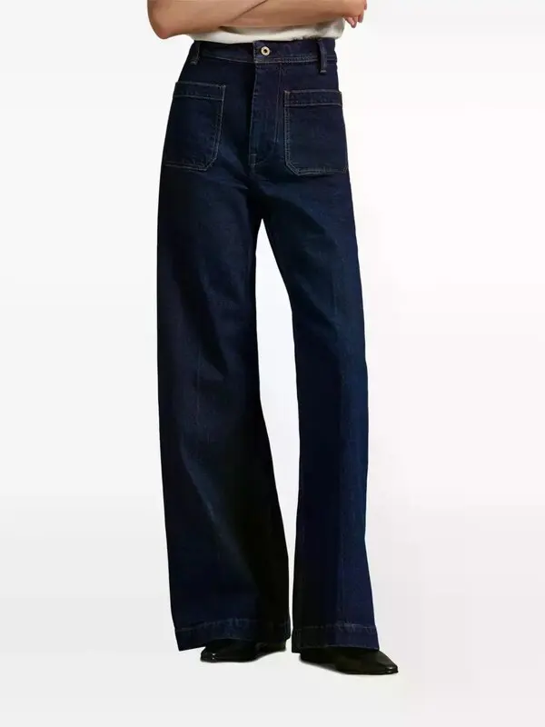 Polo Ralph Lauren High-rise Wide-leg Denim Jeans - Blue