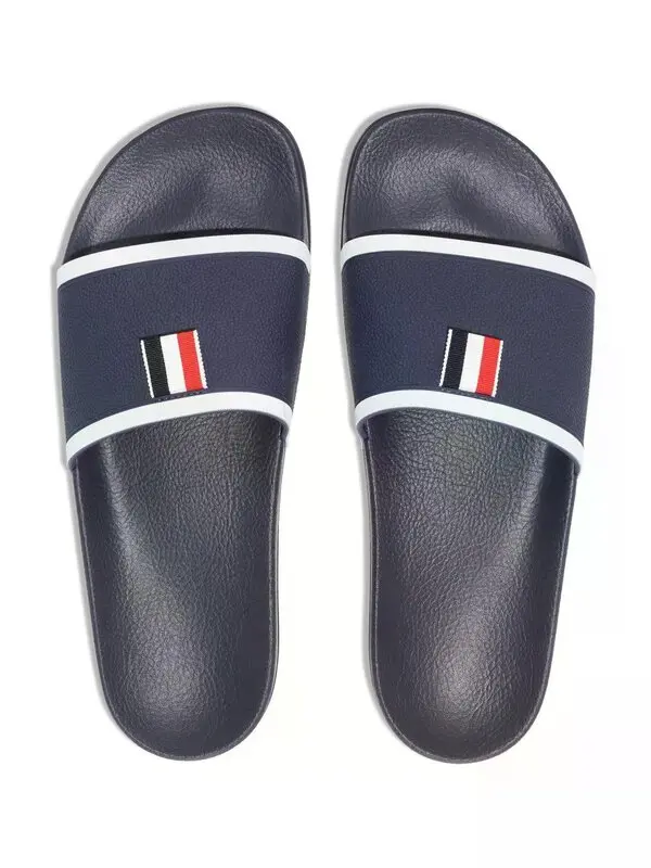 Thom Browne Grosgrain-trim Terrycloth Slides