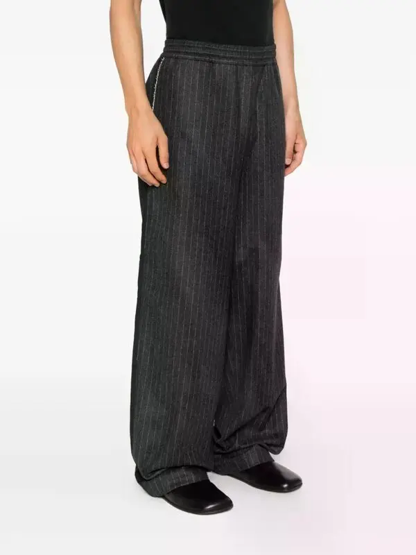 Isabel Benenato Pinstripe Elasticated Waist Trousers