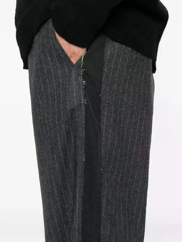 Isabel Benenato Pinstripe Elasticated Waist Trousers