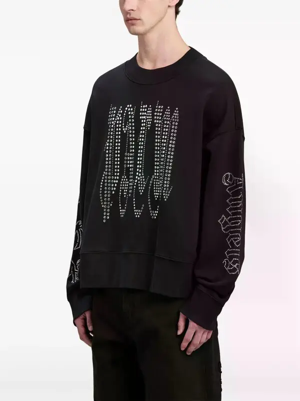 Palm Angels Studded-logo Cotton Sweatshirt