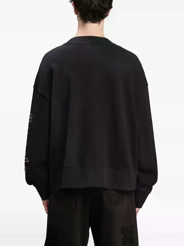 Palm Angels Studded-logo Cotton Sweatshirt