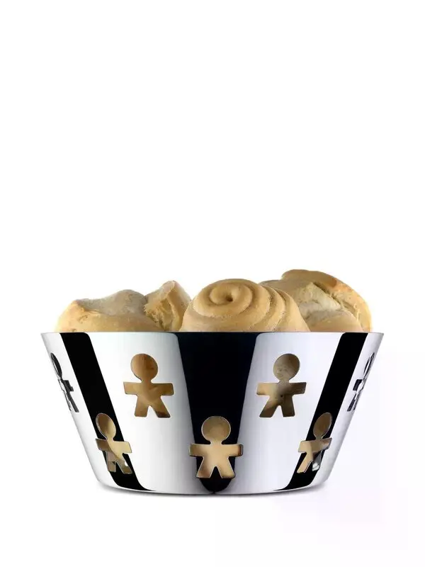 ALESSI Figure-cut Bread Basket - Grey