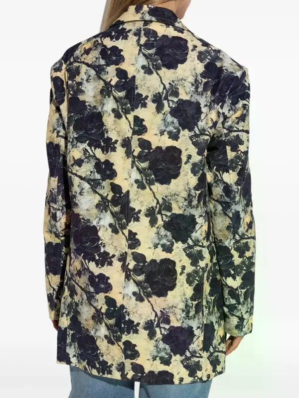 R13 Floral Print Single-breasted Blazer