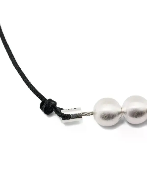 Le Gramme Beaded Cord Bracelet In Sterling