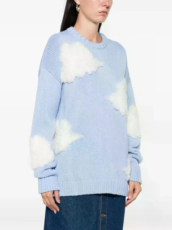 Fiorucci Cloud Appliqué Wool Sweater