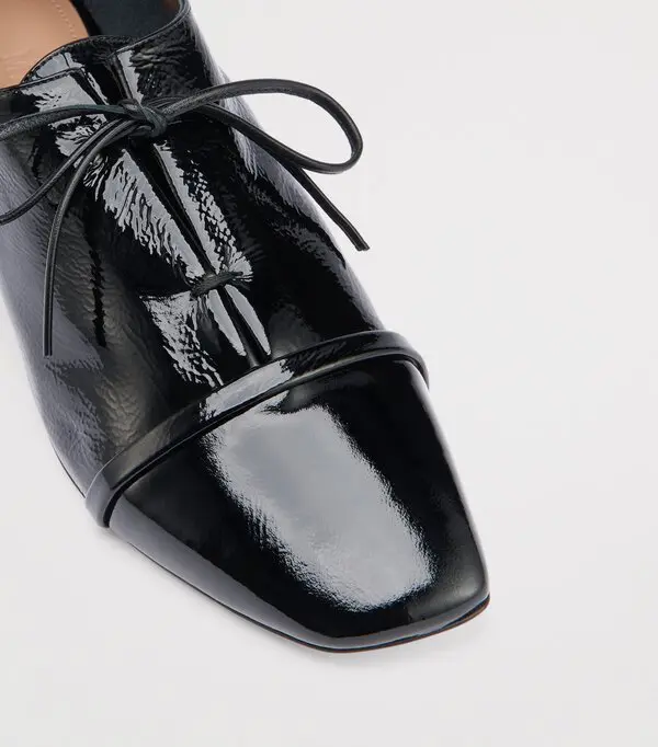 MALONE SOULIERS Patent Leather Lace-up Flats